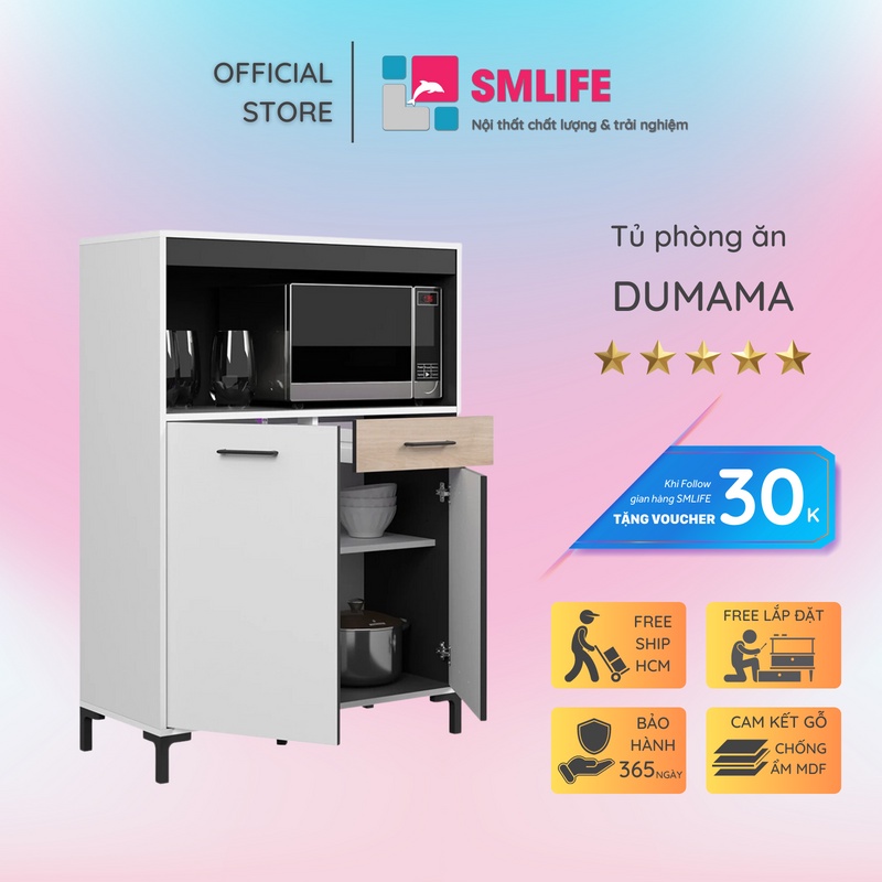Tủ đựng đồ nhỏ gọn thiết kế hiện đại SMLIFE Dumama | Shopee Việt Nam