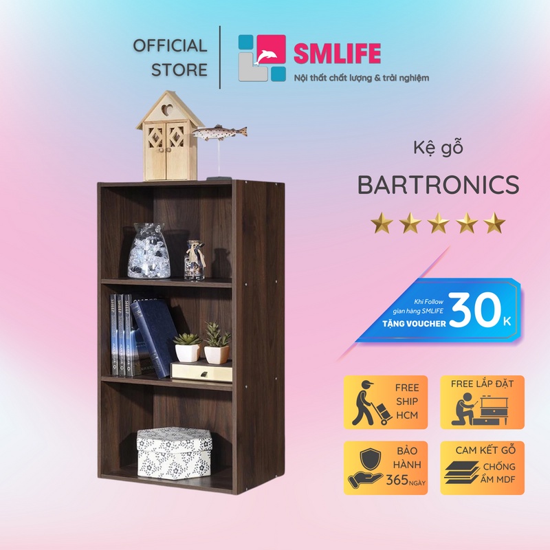 Tủ sách đơn giản gỗ MDF SMLIFE Bartronics | Shopee Việt Nam