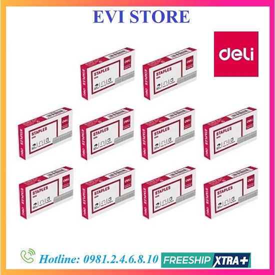 Kim bấm Deli 0010 / 0012 / 0013 / 0015 / 0017 - Ghim bấm số 10mm đến ...