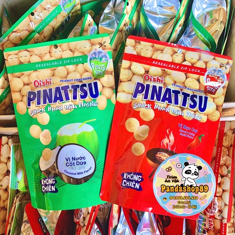 Snack nhân đậu phộng Oishi Pinattsu không chiên (gói 85g) | Shopee Việt Nam