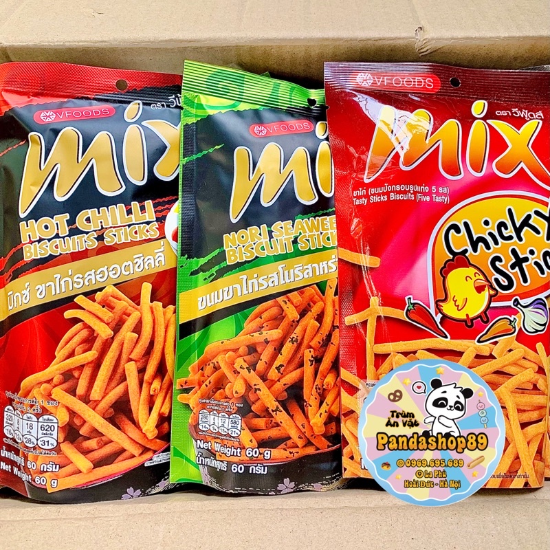 Bim tăm que snack Mix Vfoods Thái Lan (gói 60g) | Shopee Việt Nam