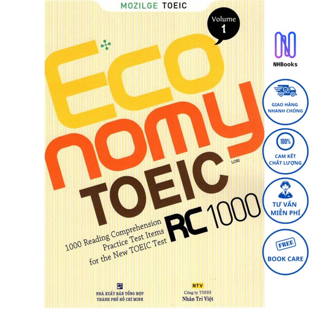 Sách - Economy TOEIC RC1000 Volume 1 - NHBOOK | Shopee Việt Nam