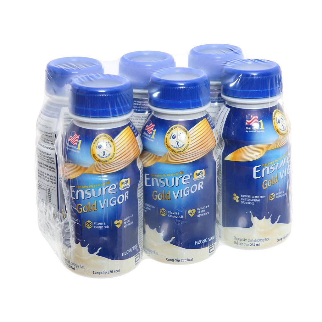 SỮA NƯỚC ENSURE GOLD VIGOR VANI 6 x 237ML | Shopee Việt Nam