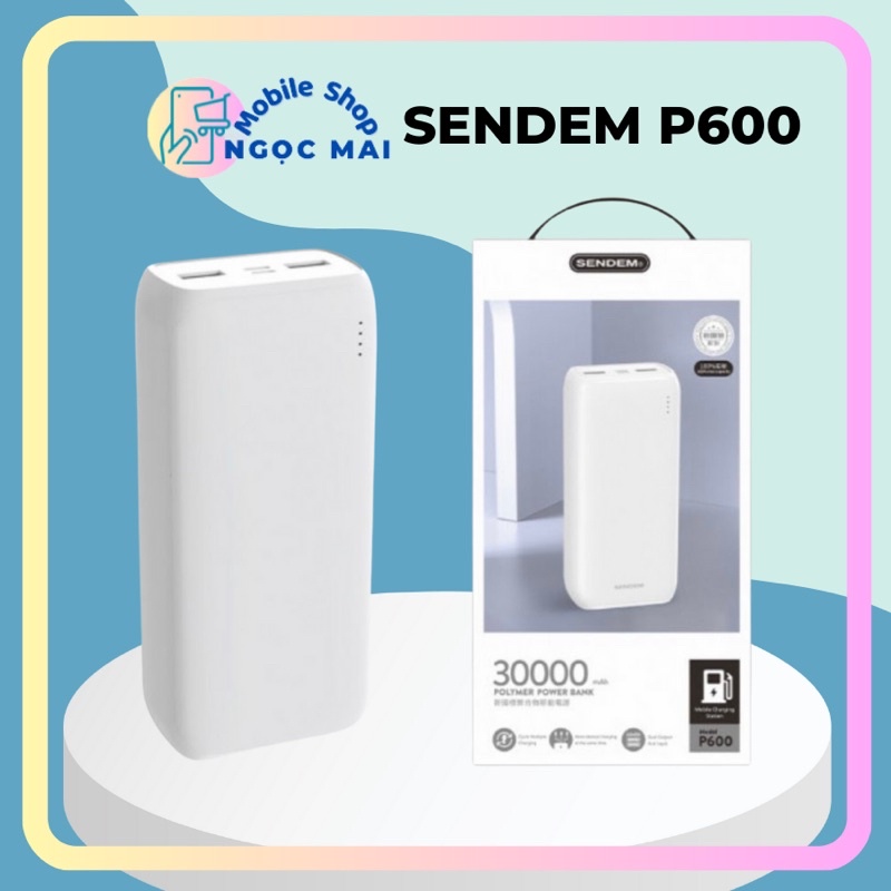 Sạc dự phòng SENDEM P600 30000 mAh - Hàng chính hãng | Shopee Việt Nam