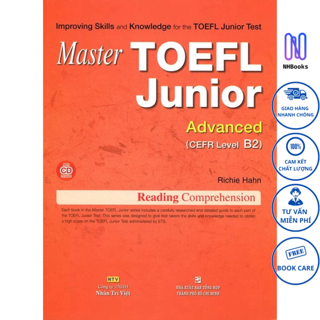 Sách - Master TOEFL Junior - Reading Advanced Level B2 (Kèm CD ...