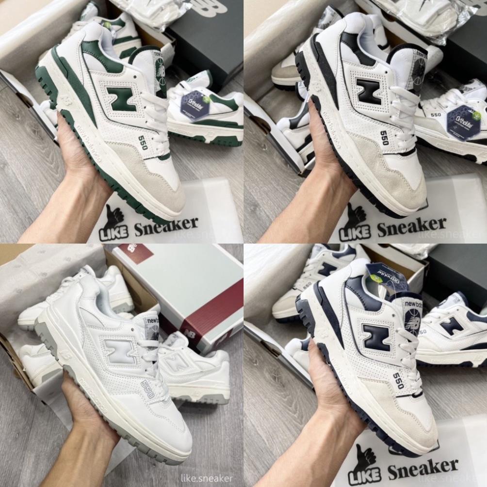 Giày Sneaker NB 550, New Balance 550 'White Green, White Black' , NB ...