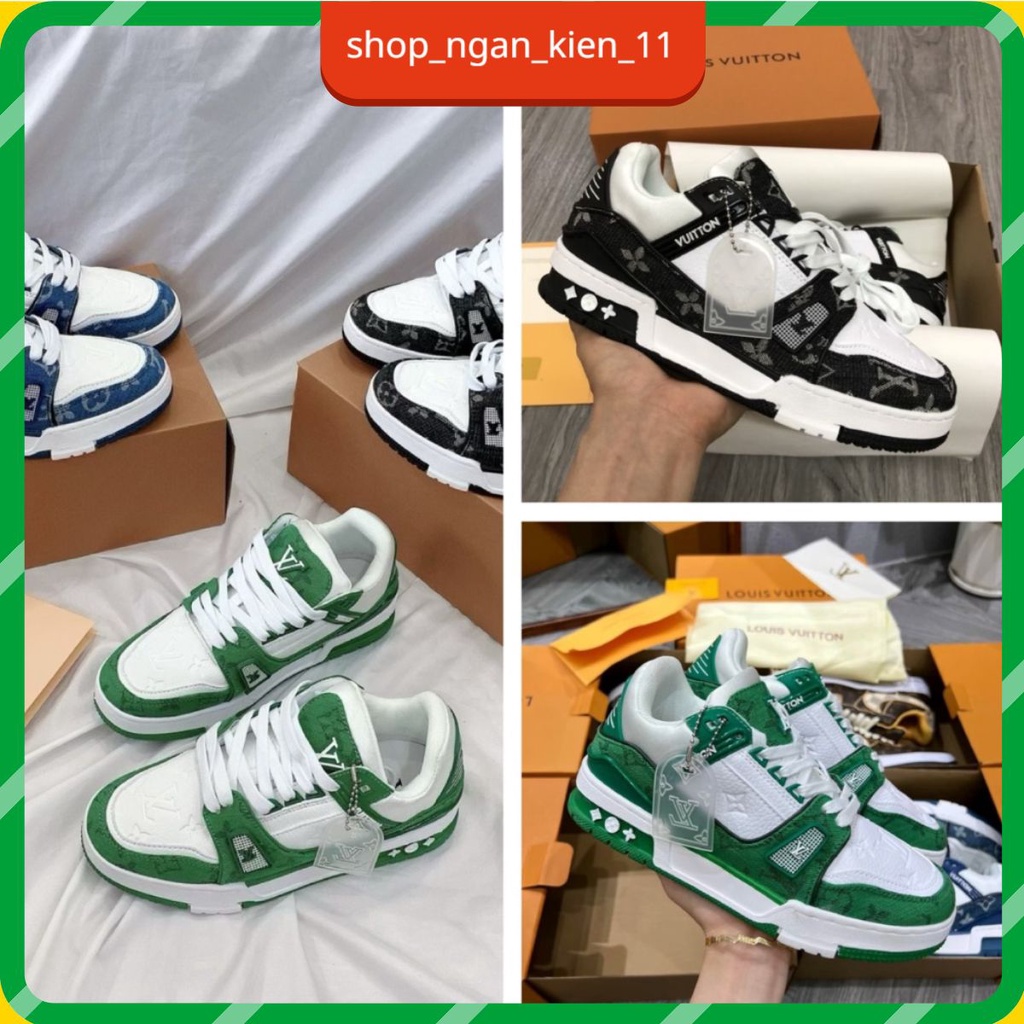 Giày LV Louis Vuitton Trainer Black White, Giày Sneaker LV Nam Nữ Mẫu ...