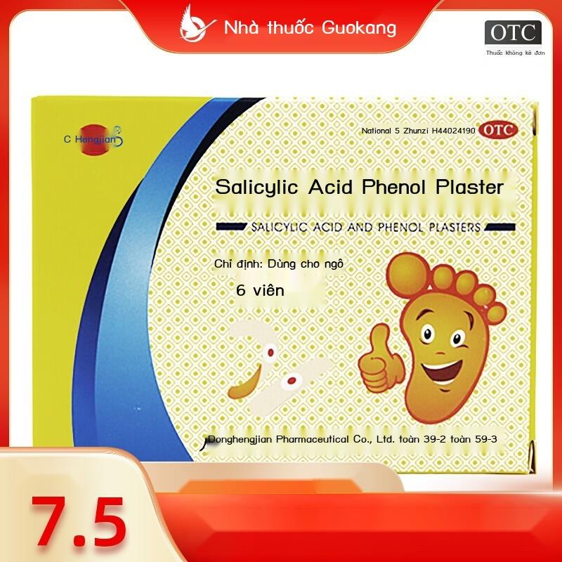 [Đa Năng]Hengjian Salicylic Acid Phenol Plaster 6 Miếng dán/hộp Khử ...