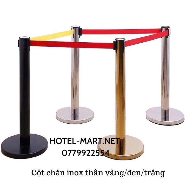 Cột Chắn Inox Dây Kéo, Trụ Barrier Dây Căng, Cột Inox Phân Làn Lối Đi ...