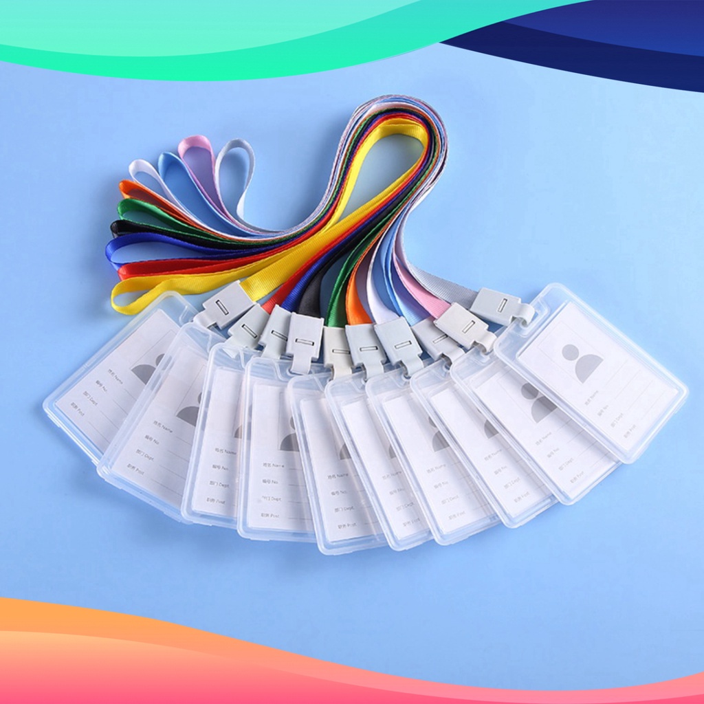 Bảng tên Thẻ đeo trong suốt 2 mặt MK8 tag name Dây đeo thẻ Bao thẻ nhựa ...