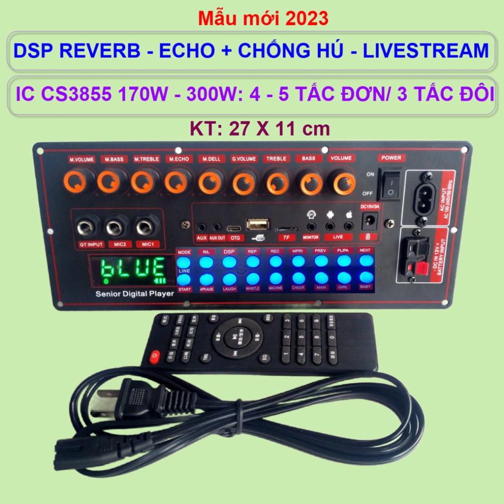 Mạch loa kéo LIVESTREAM DSP REVERB – ECHO CHỐNG HÚ IC CS3855 170W ...