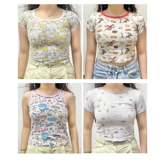 Áo baby tee 2hand, bbtee secondhand, cute, kawaii, hoạt hình | Shopee ...