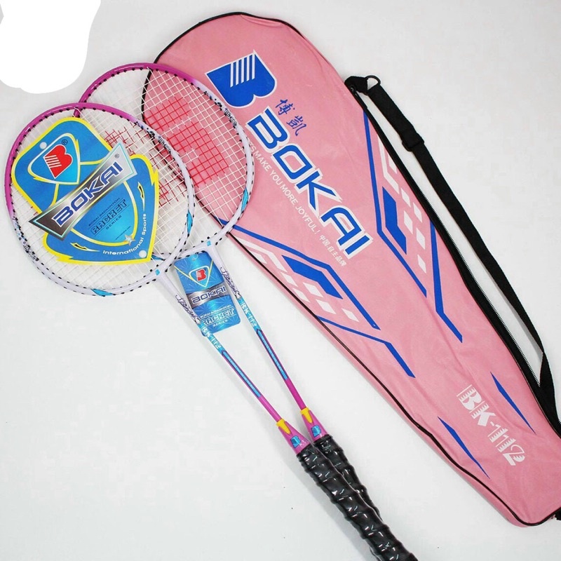 Combo bộ 2 vợt cầu lông Bokai 112 kèm túi đựng vợt và hộp cầu lông ...