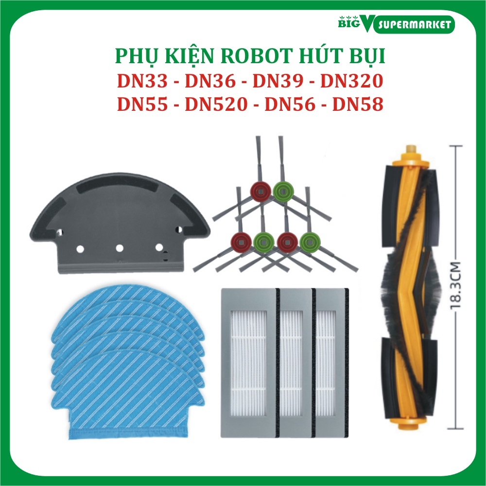 Phụ kiện thay thế Robot hút bụi lau nhà ECOVACS DEEBOT DN55/DN33/DN520 ...