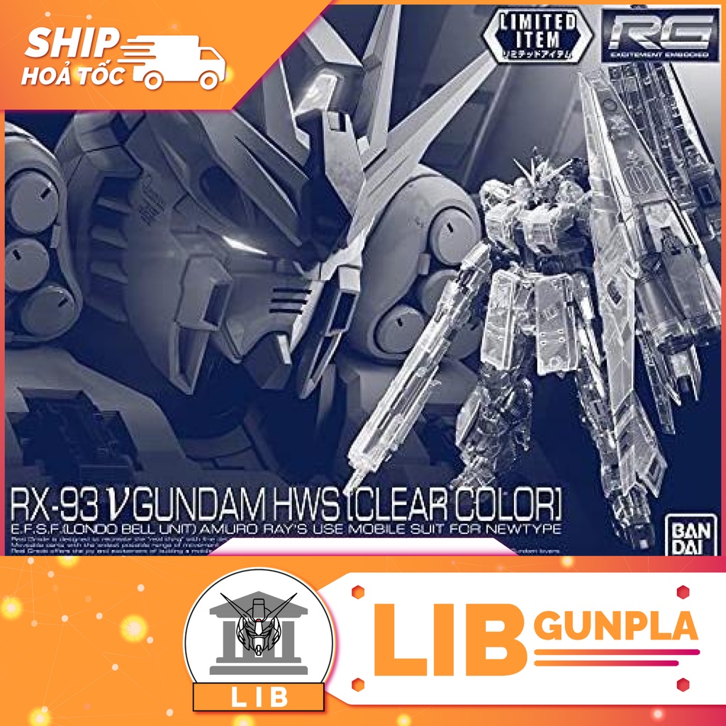 Mô Hình Lắp Ráp Gundam RG Nu Gundam HWS Clear Color (Limited Item ...