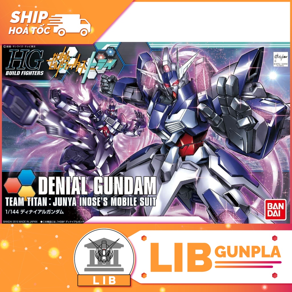 Mô Hình Lắp Ráp Bandai Gundam HG BF 1/144 Denial Gundam | Shopee Việt Nam