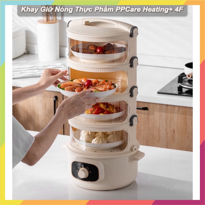 (Chính Hãng) Khay Giữ Nóng Thức Ăn 4 Tầng PPCare Heating - t | Shopee ...