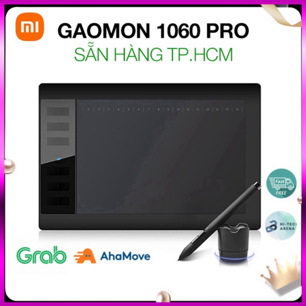 Bảng vẽ điện tử GAOMON 1060 PRO 10x6 in nâng cấp mới dùng cho Ps, Ai ...