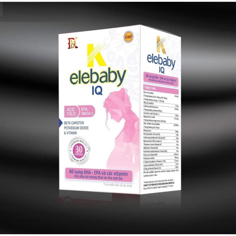 Viên uống Elebaby IQ DHA Vitamin tổng hợp cho bà bầu bổ sung DHA , Acid ...