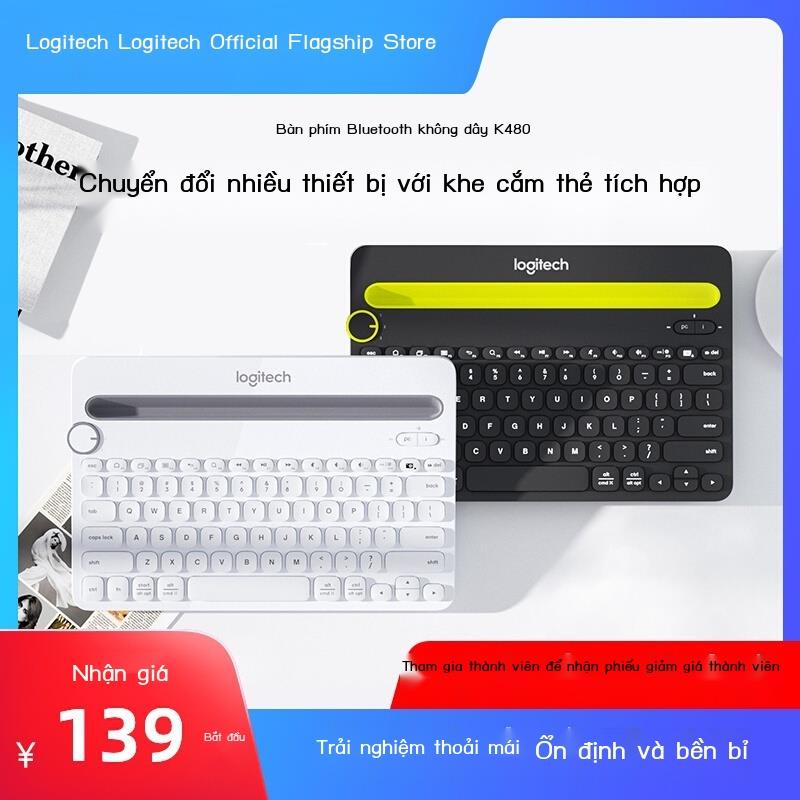 (HÀNG HOT)Bàn phím bluetooth không dây Logitech K480 thích hợp cho ipad Apple điện thoại di động ...