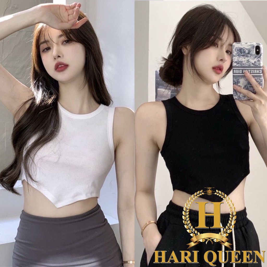 [Mẫu mới] Áo Yếm Ba Lỗ Croptop Vạt Chéo HARIQUEEN | Shopee Việt Nam