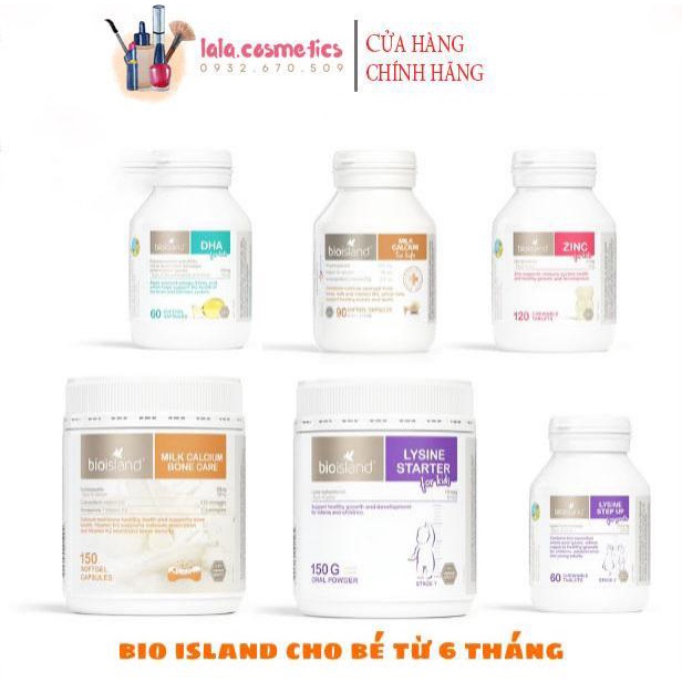 Viên Bổ Sung Canxi, DHA, Kẽm Zinc, Lysine Bioisland Úc Cho Bé | Shopee Việt Nam