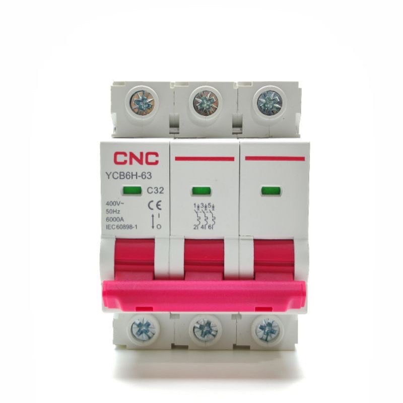 Aptomat MCB 3 Pha YCB6H-63 CNC 6A~63A, Dòng Cắt 6kA (Hàng chính hãng ...