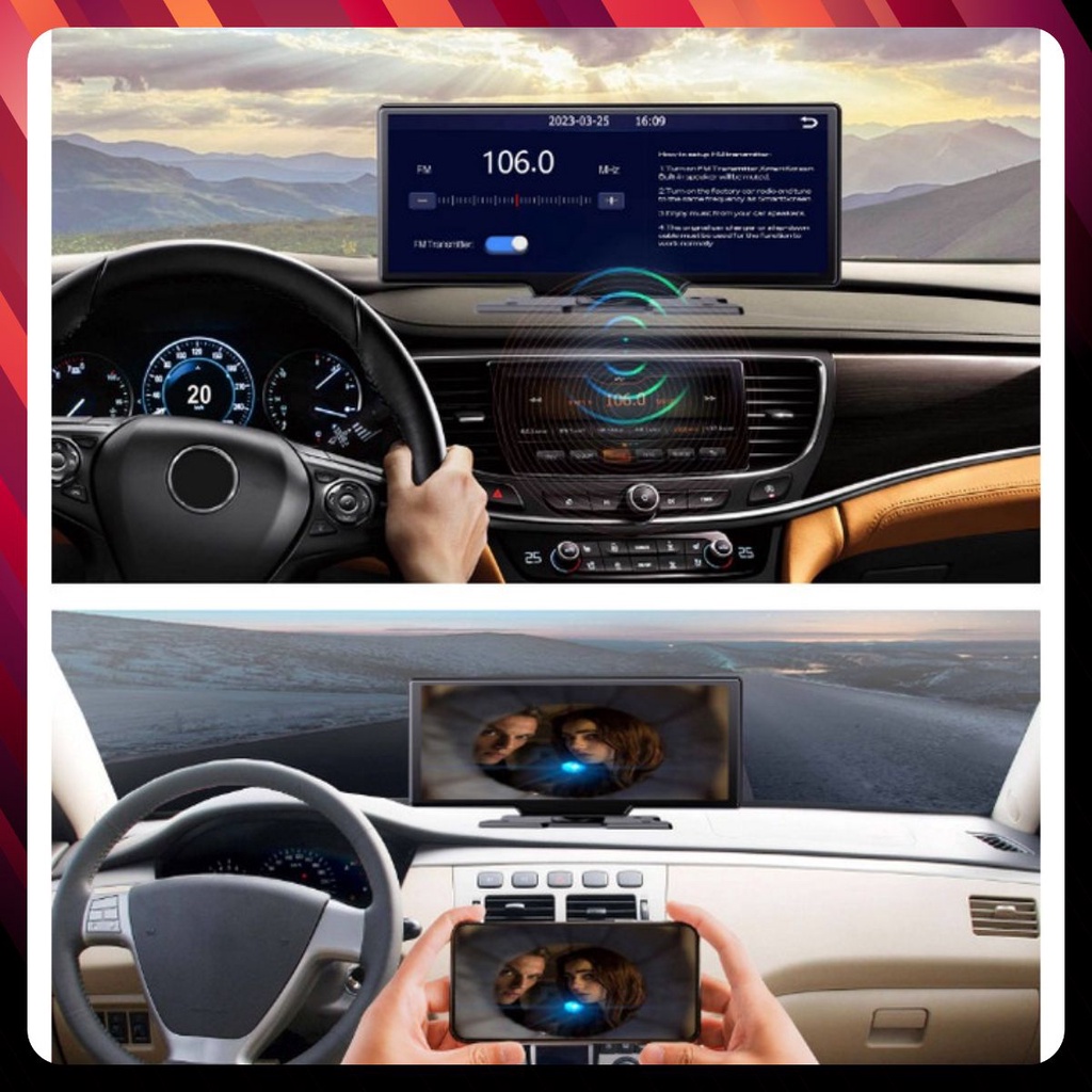 Màn Hình Ô Tô Taplo Carplay, Bản Đồ, Camera hành trình 4K - SUPERDECOR ...