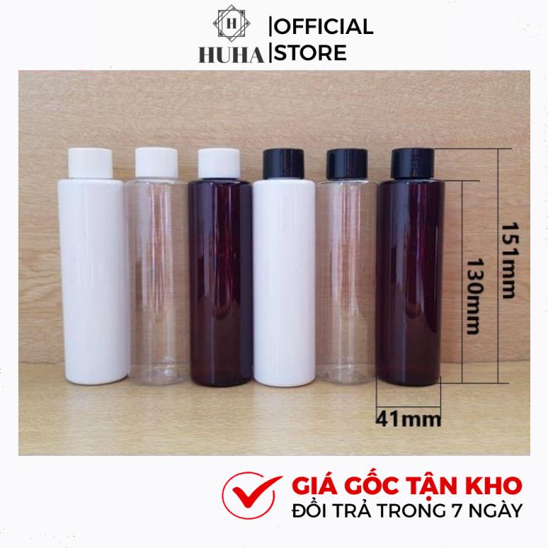 Chai Lọ Nhựa Pet Nắp Vặn Đen 20ml,30ml,50ml,100ml,150ml,200ml,250ml Đựng Toner, Chiết Nước Tẩy ...