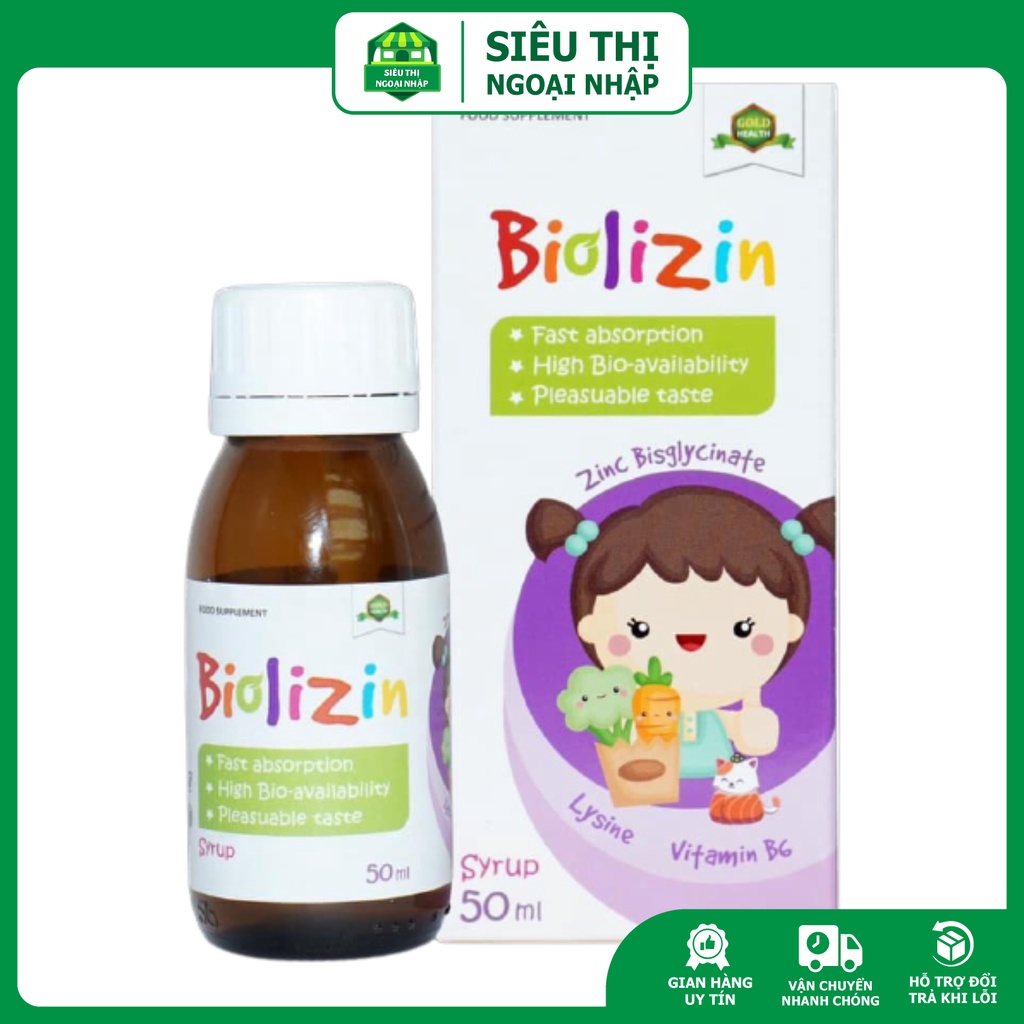 Siro Kẽm Biolizin Lysine và vitamin B6 kích thích trẻ ăn ngon miệng ...