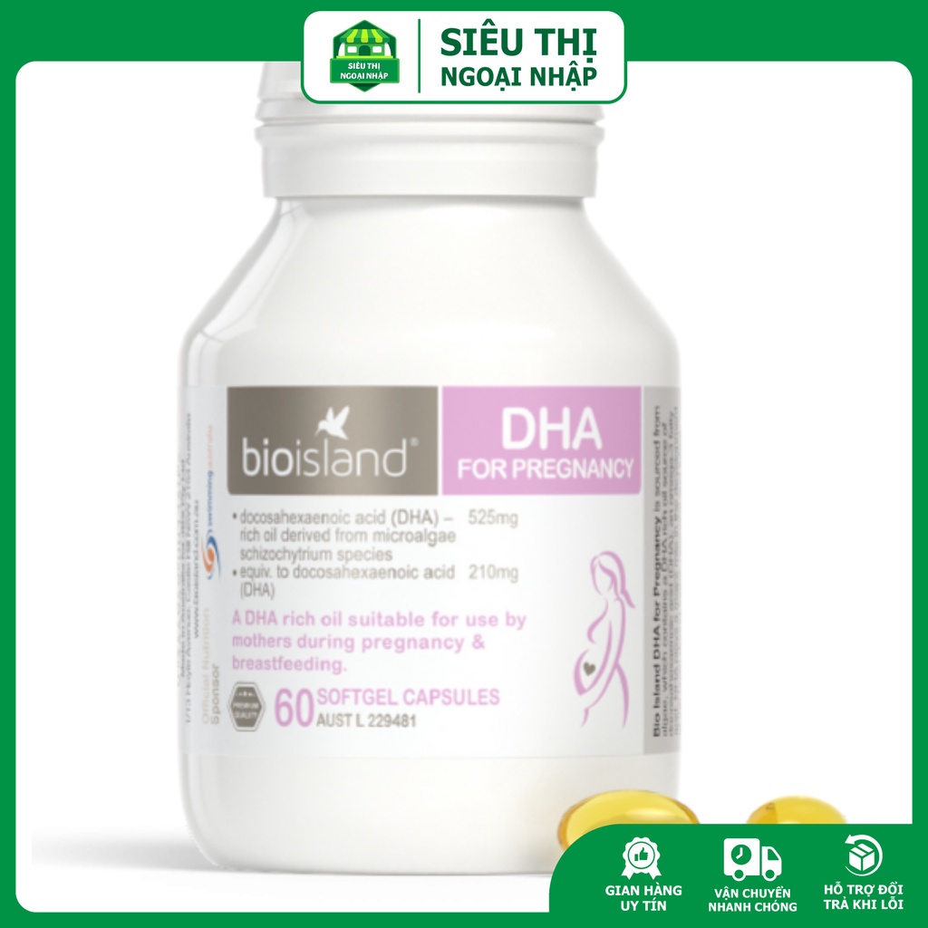 [Mẫu mới] Vitamin bổ sung DHA cho bầu bioisland - BioIsland DHA for Pregnancy 60 viên | Shopee ...