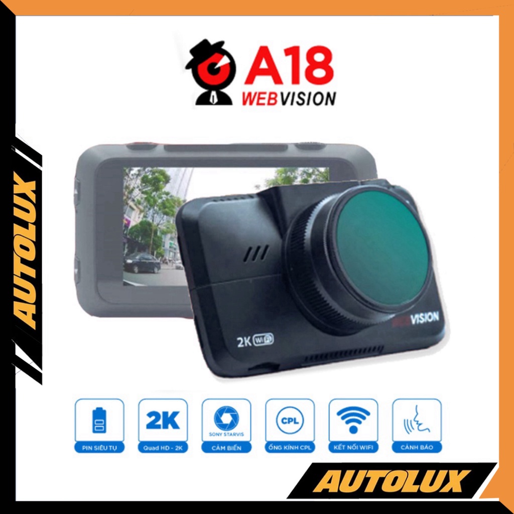 [AUTOLUX] [Tặng thẻ nhớ] Camera quy trình WEBVISION A18 Đọc biển, chú ý ...