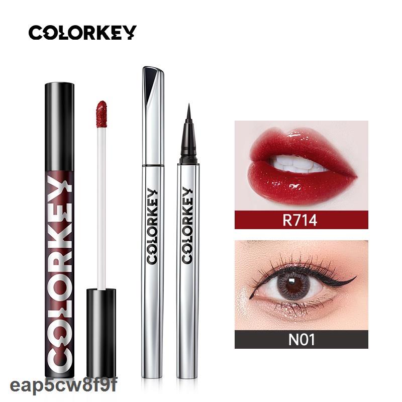 Chính Hãng 【COLORKEY】Set mỹ phẩm COLORKEY gồm son bóng 1.7g và bút kẻ mắt 0.5g | Shopee Việt Nam