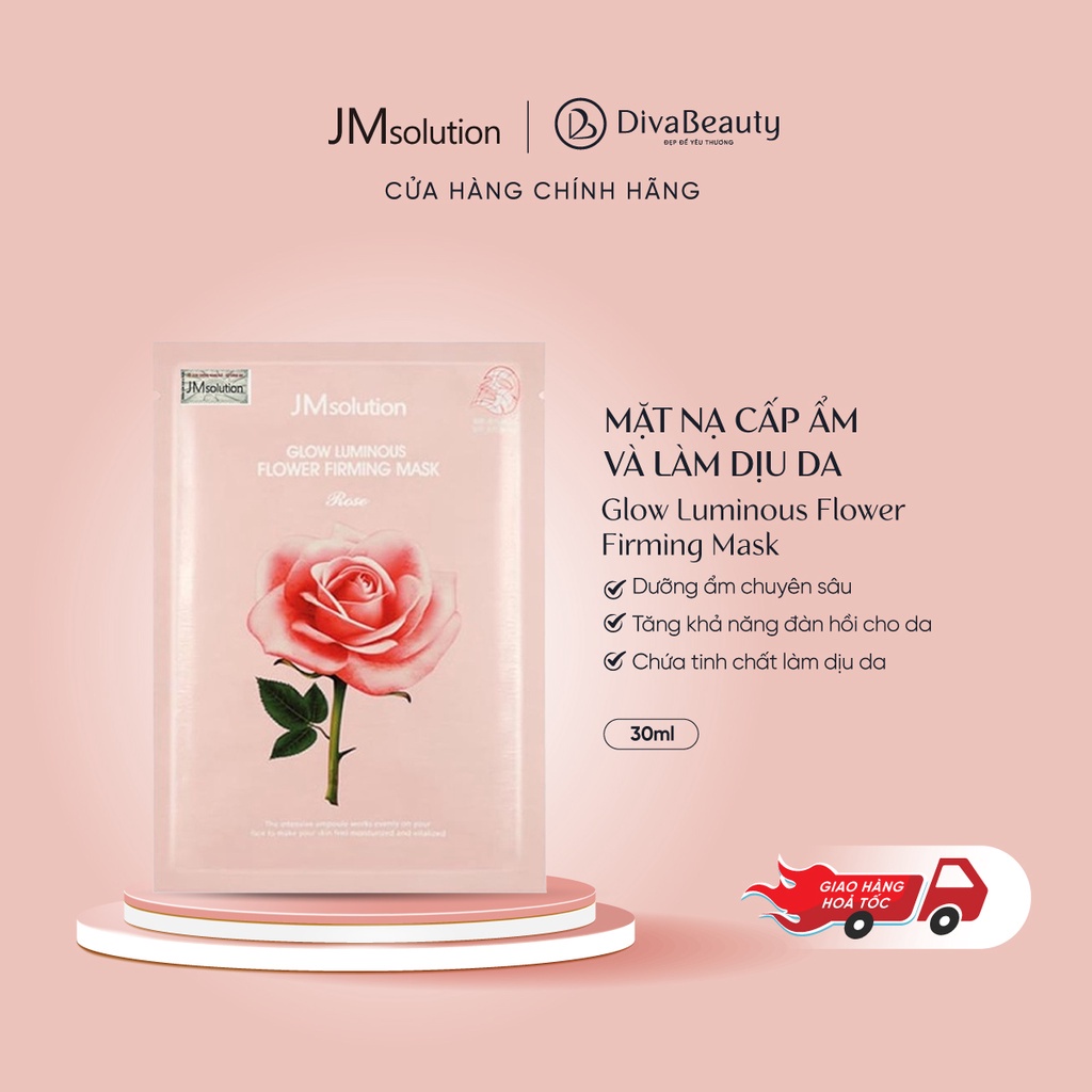 Mặt Nạ Cấp Ẩm và Dịu Da Jmsolution Glow Luminous Flower Firming Mask (30ml) - DIVA MALL