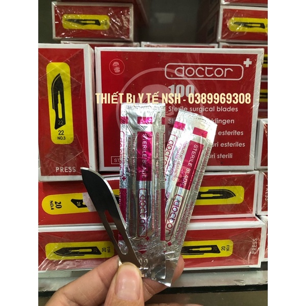 ️ HỘP 100 CÂY LƯỠI DAO MỔ SỐ 22 LƯỠI DAO PHẪU THUẬT Y TẾ SỐ 22 DOCTOR, LƯỠI DAO MỔ DOCTOR số 22 ...