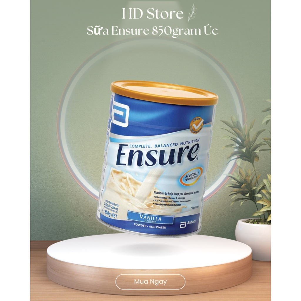 [FREESHIP] [HCM] Sữa Ensure hàng Úc 850gr. HD Store 8622 | Shopee Việt Nam