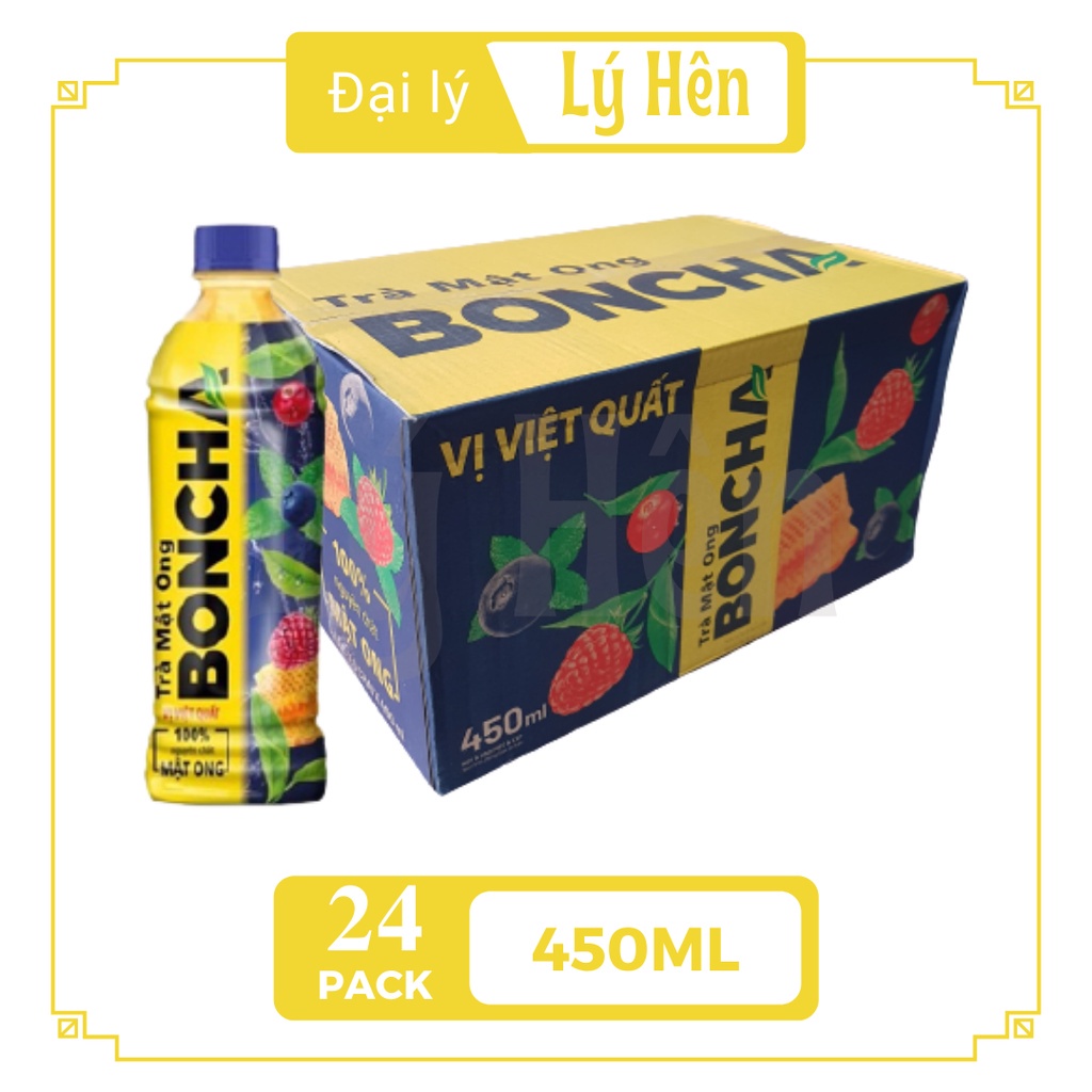 Thùng 24 Chai Trà Mật Ong Boncha Vị Việt Quất - Chanh - Tắc Chai Nhựa ...