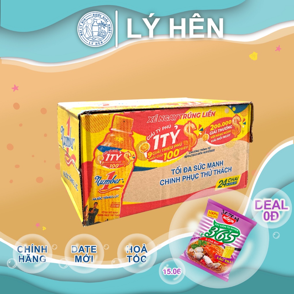 Thùng 24 Chai Nước Tăng Lực Number One - No.1 Energy Drink Chai Nhựa ...