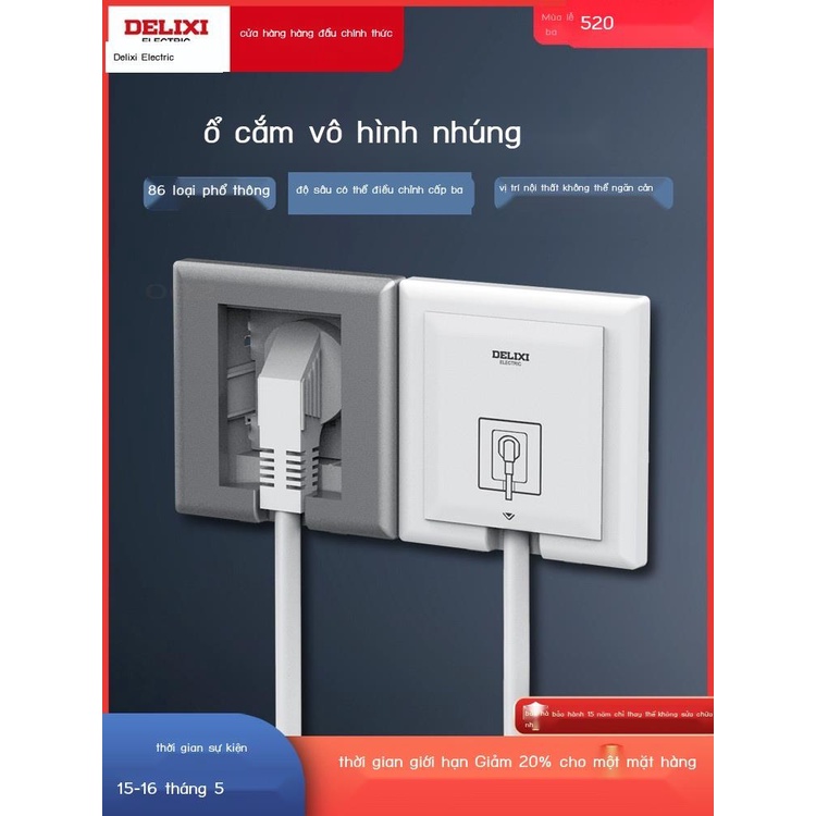 (HÀNG HOT)Tủ lạnh nhúng Delixi bảng điều khiển ẩn ổ cắm 10a16a hộp tối âm tường | Shopee Việt Nam