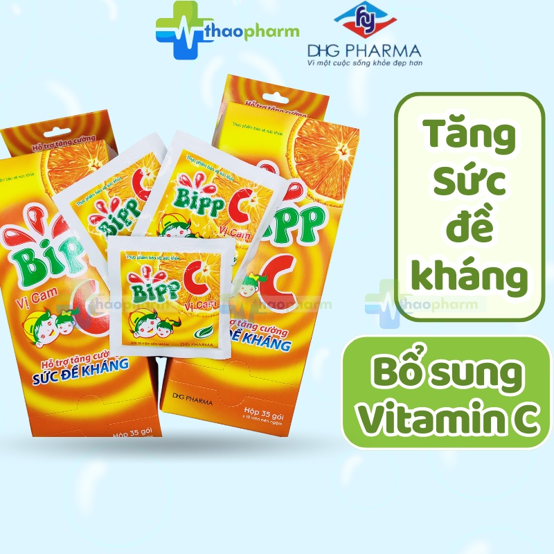 Viên ngậm vitamin c Bipp C vị cam Kẹo ngậm thơm miệng Giúp tăng cường ...