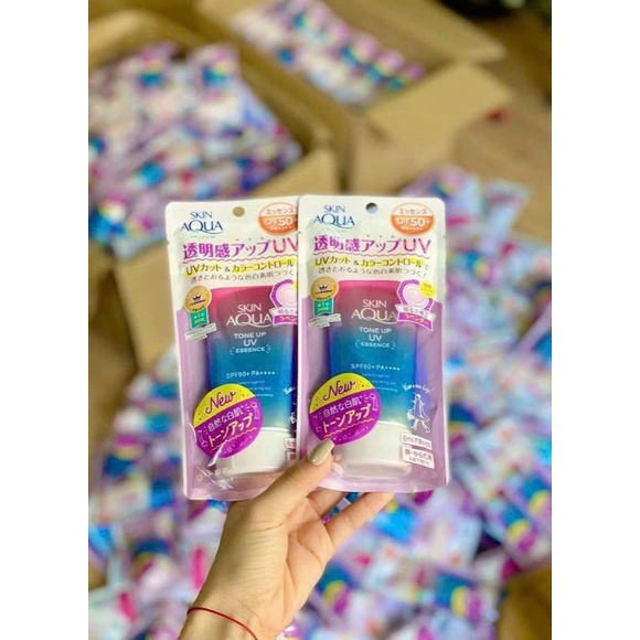 Kem chống nắng Rohto Skin Aqua Tone Up UV Essence SPF 50+ PA++ | Shopee Việt Nam