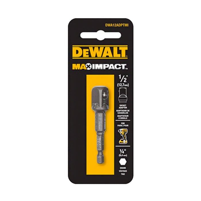 Bộ chuyển đầu vít 1/4in. sang bulong 1/2in. Dewalt DWA12ADPTMI | Shopee ...