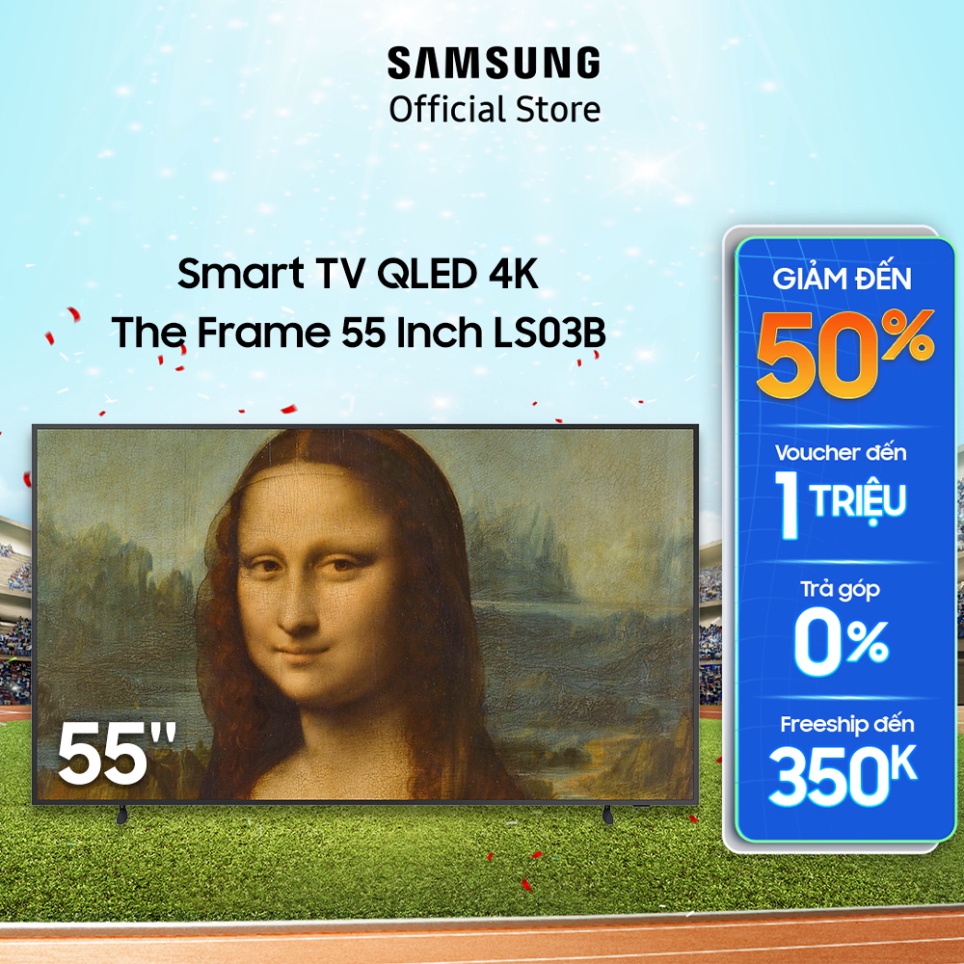 [[ Smart Tivi The Frame QLED Samsung 4K 55 inch QA55LS03BAKXXV - Miễn ...