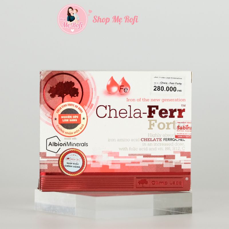 Sắt Chela Forte Viên Sắt cho bà bầu, Bổ sung Sắt cho mẹ bầu, cải thiện ...