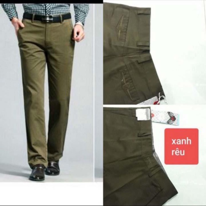 Quần kaki nam trung niên cao cấp - quan nam công sở ống đứng suông tây ...