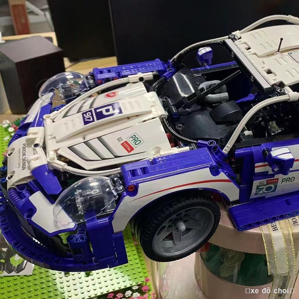 Tương thích với Lego xe khối xây tím Porsche 911RSR mô hình xe thể thao ...