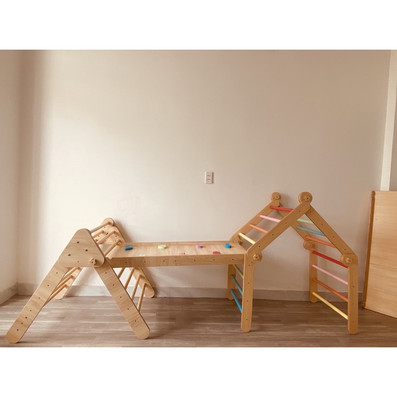 ANHA KIDS Thang Tam giác vận động chuyển đổi đa năng, dụng cụ vận động ...