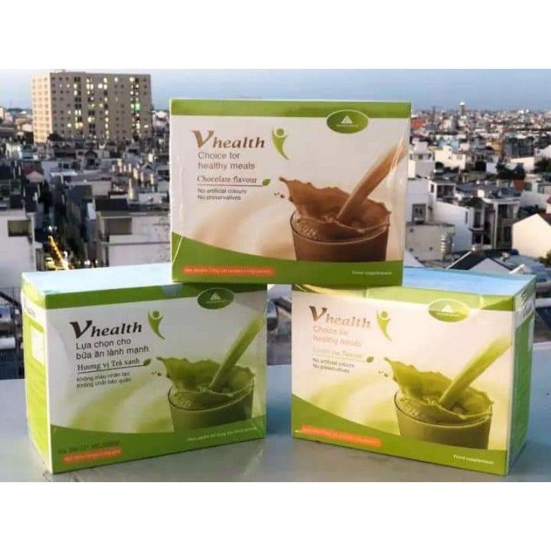 Bột dinh dưỡng Vhealth( trà xanh- socola) | Shopee Việt Nam