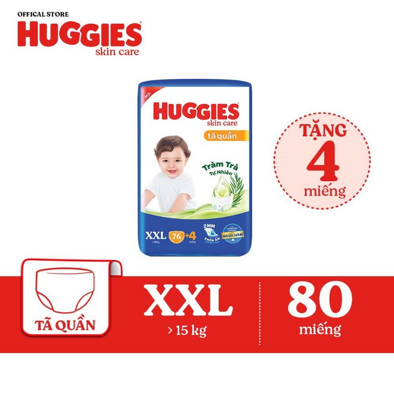 [SIÊU NHIỀU MIẾNG] Tã quần Huggies Tràm Trà Tự Nhiên SKINCARE Pants ...