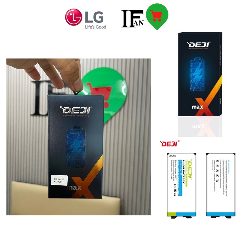 Pin Deji LG Seri G4/G5/G6/K8/K10/V10 Chính Hãng | Shopee Việt Nam